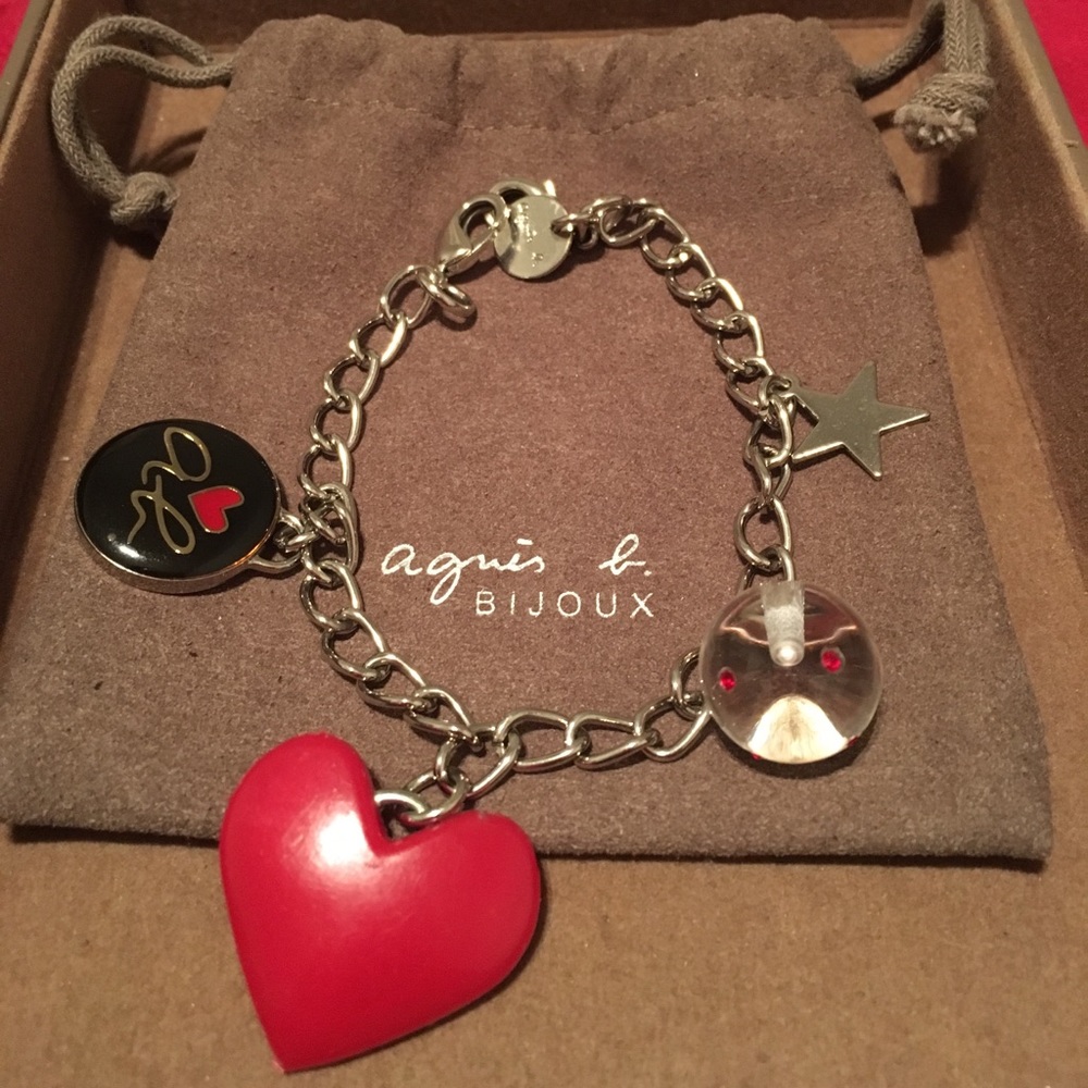 Agnes B Iconic Bag Charm Bracelet - Gem